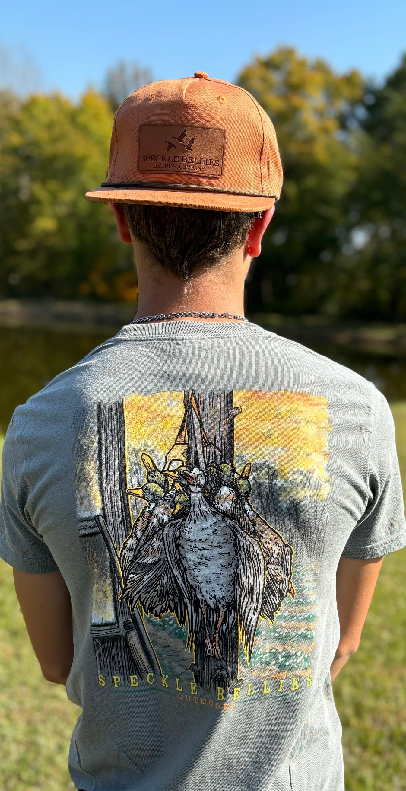 SB-Stringer Pocket Tee – Speckle Bellies