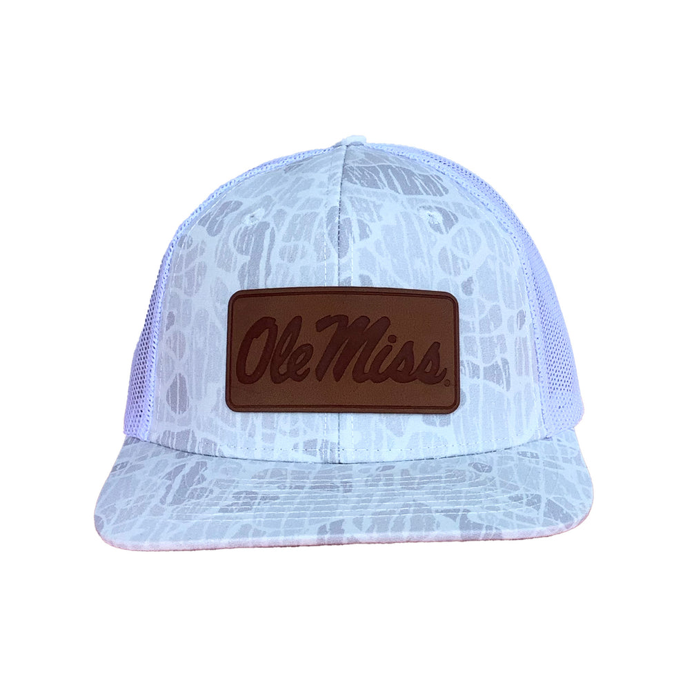 Ole Miss Script Leather Patch 6P – Speckle Bellies